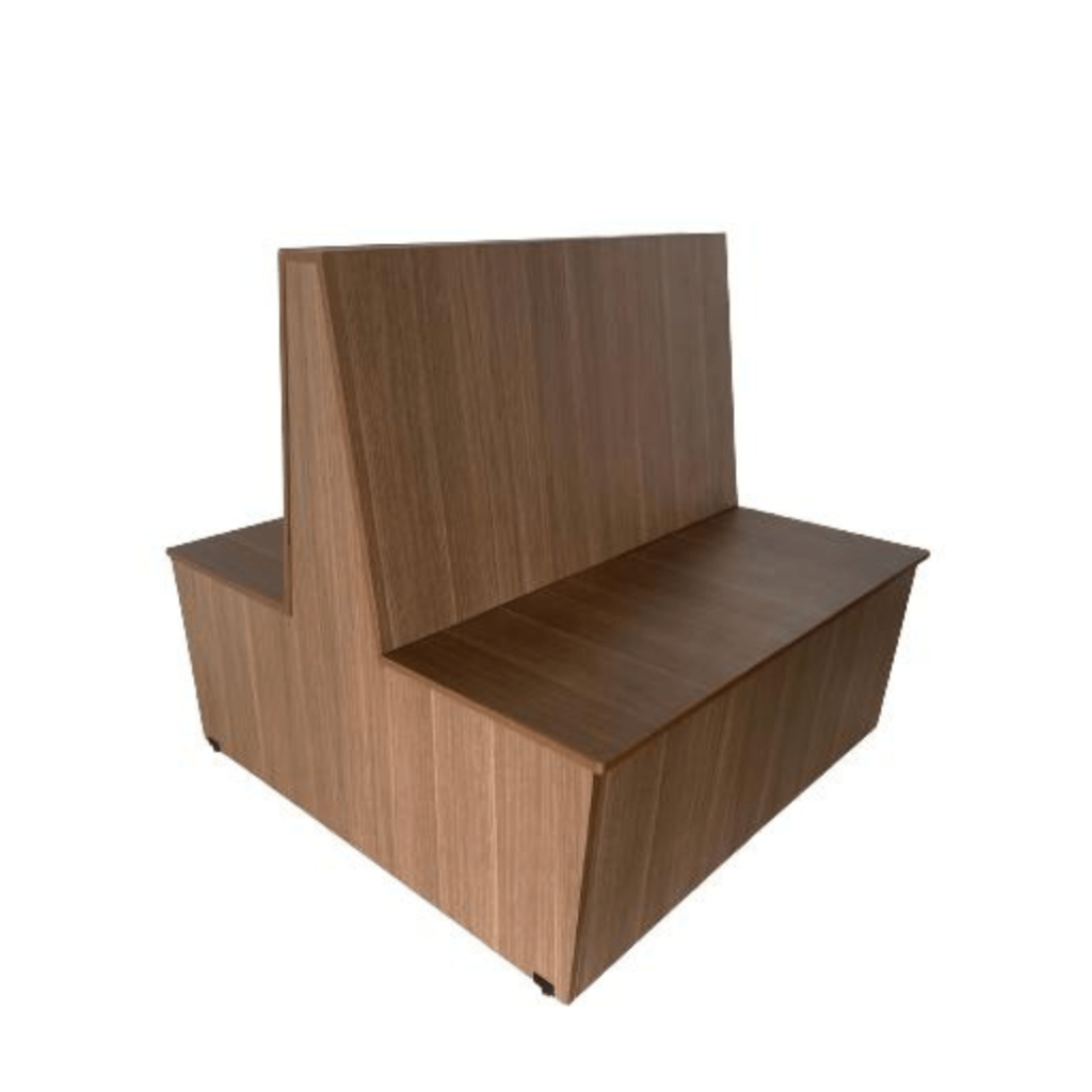 Banco Booth Duplo em Madeira - Mobilicenter