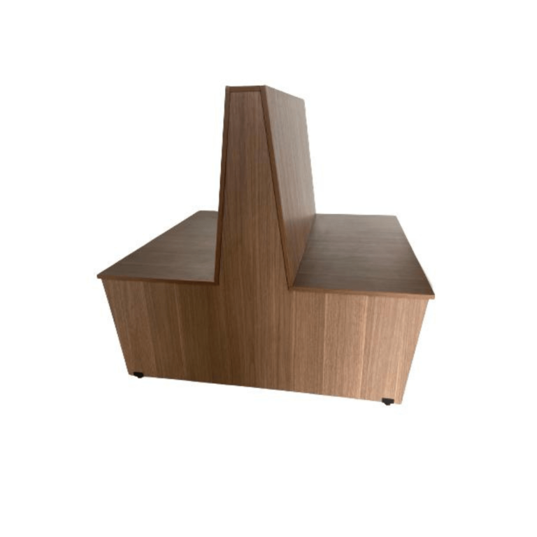 Banco Booth Duplo em Madeira - Mobilicenter